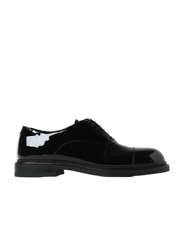 Emporio Armani Patent Leather Lace-up Oxford Shoes