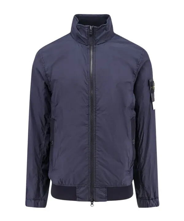 Stone Island Compass-badge High-neck Jacket - Blue