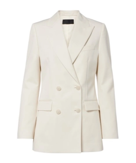 NILI LOTAN Weston Double-breasted Virgin Wool Blazer