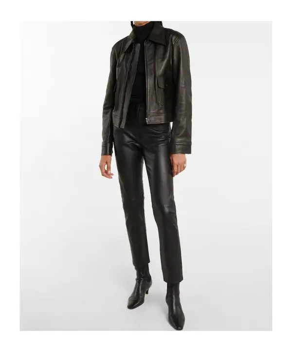 JOSEPH Classic Zip-up Leather Jacket