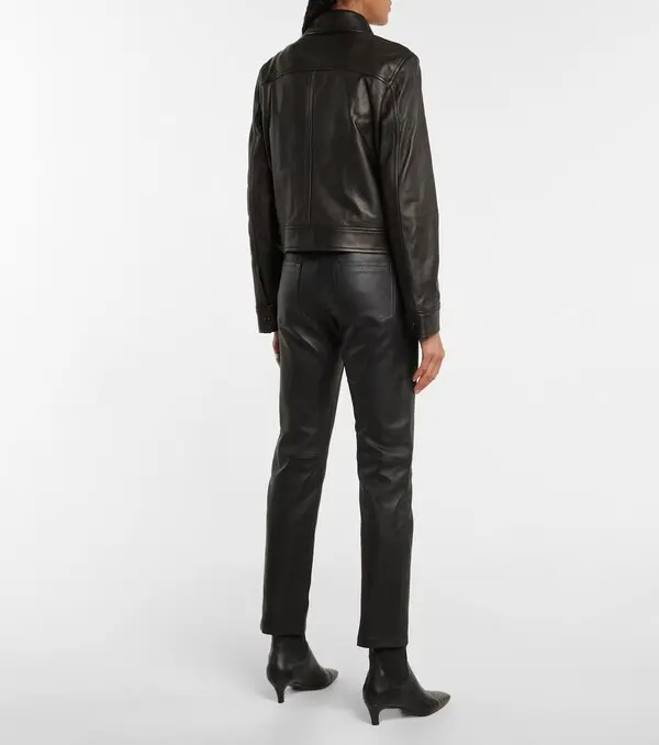 JOSEPH Classic Zip-up Leather Jacket