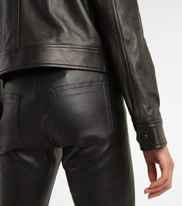 JOSEPH Classic Zip-up Leather Jacket
