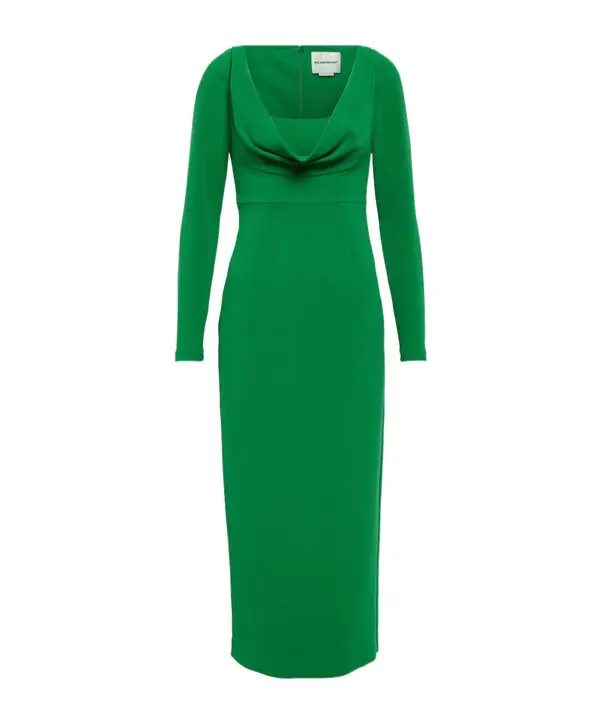Roland Mouret Cowl Neck Cady Midi Dress - Green