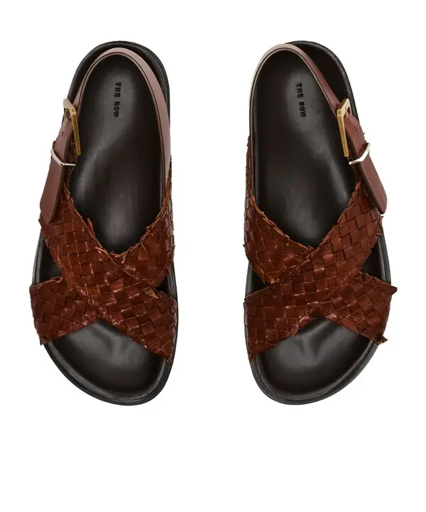 THE ROW Buckled Leather Sandals