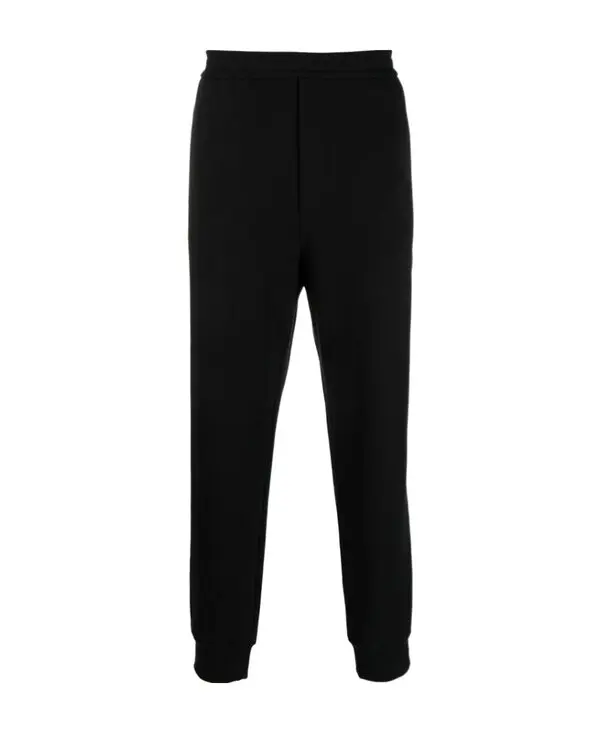 THE ROW Tapered Cotton Track Pants - Black