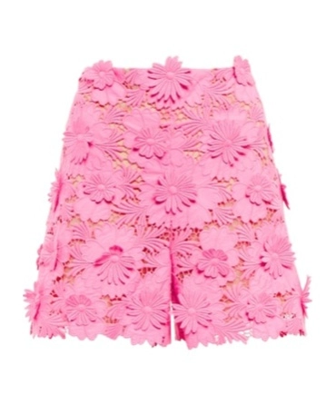 Oscar De La Renta Floral Lace Shorts