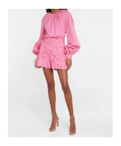 Oscar De La Renta Floral Lace Shorts