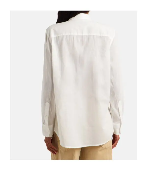 NILI LOTAN Nathael Ruffled Cotton Poplin Shirt
