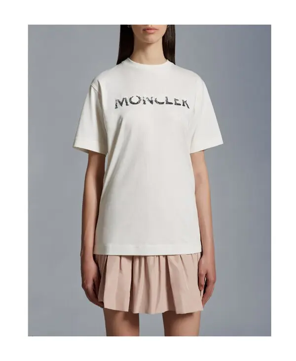 Moncler Logo Embellished Crewneck T-shirt