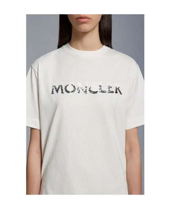 Moncler Logo Embellished Crewneck T-shirt