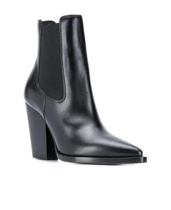 Saint Laurent Theo Pointed Toe Ankle Boots