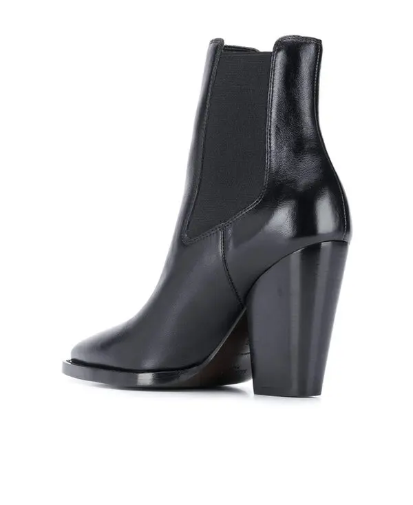 Saint Laurent Theo Pointed Toe Ankle Boots