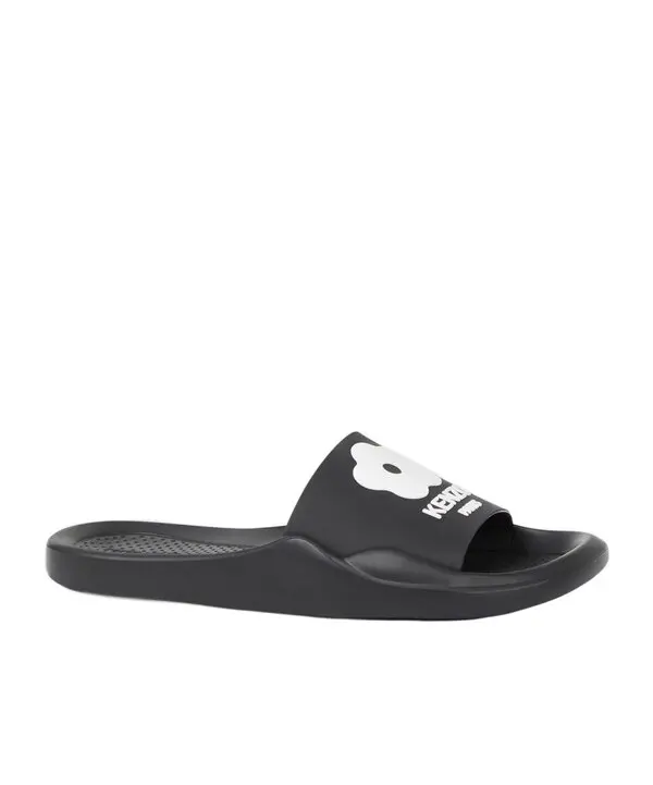 Kenzo Logo Patch Open Toe Slides