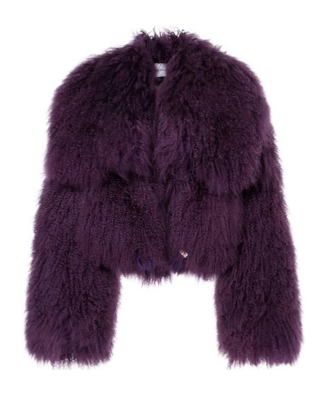 Attico Fluffy Fur Coat - Black