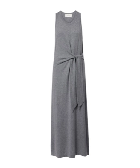 LISA YANG Angeline Cotton And Cashmere Maxi Dress - Gray