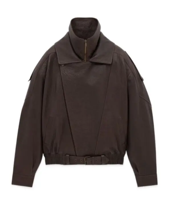 Saint Laurent Oversized Zip-up Bomber Jacket - Tan