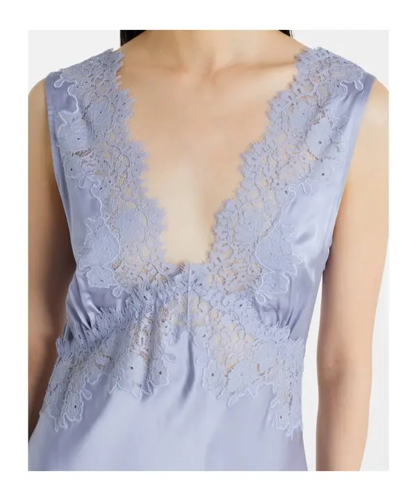 Rixo Lysandra Lace-trimmed Satin Maxi Dress