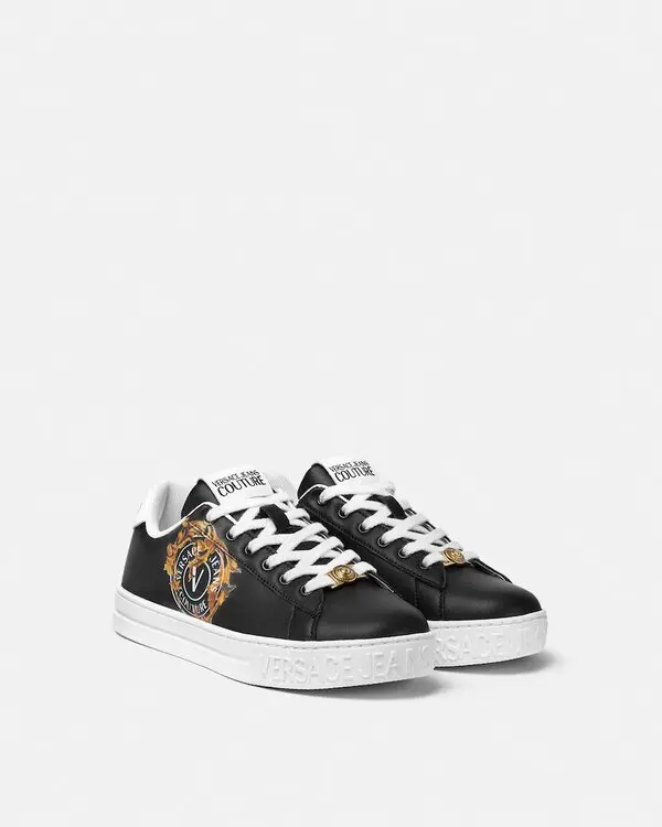 Versace Logo Printed Lace-up Sneakers