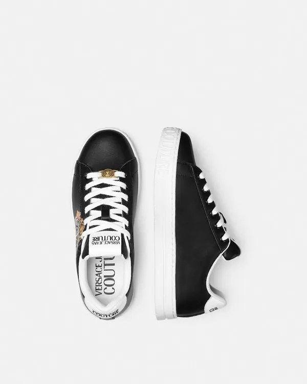 Versace Logo Printed Lace-up Sneakers