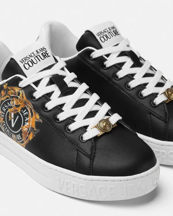 Versace Logo Printed Lace-up Sneakers