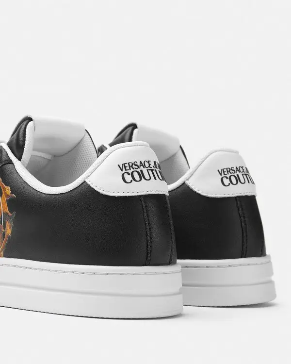 Versace Logo Printed Lace-up Sneakers