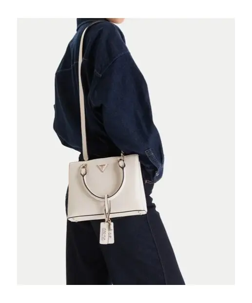 Guess Logo Zipper Tote Bag