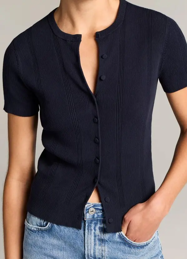 Vince Short Sleeve Knitted Cardigan