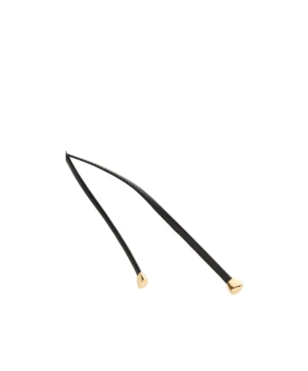 Bottega Veneta Sardine Leather Pendant Necklace - Black