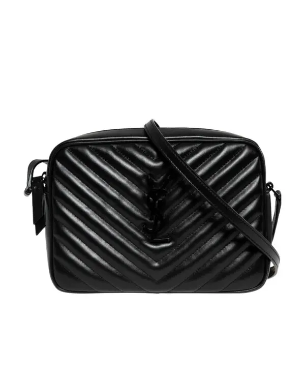 Saint Laurent Lou Camera Bag In Quilted Leather - Black