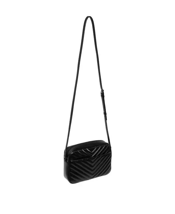 Saint Laurent Lou Camera Bag In Quilted Leather - Black
