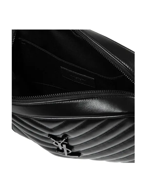 Saint Laurent Lou Camera Bag In Quilted Leather - Black