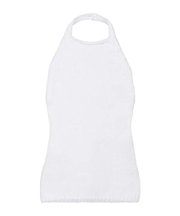 RÓHE Knitted Halterneck Cotton Top