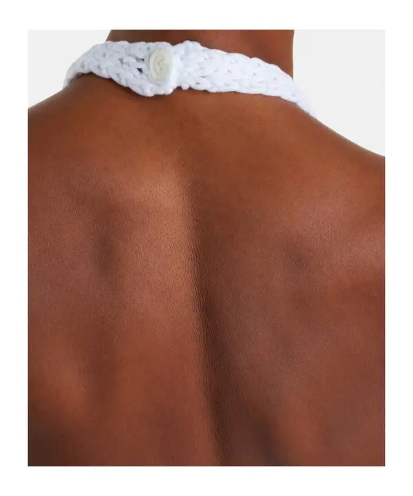 RÓHE Knitted Halterneck Cotton Top