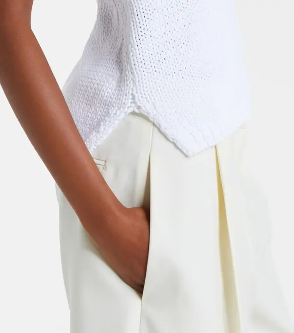 RÓHE Knitted Halterneck Cotton Top