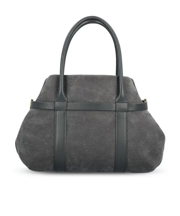 Loro Piana Logo Debossed Top Handle Bag