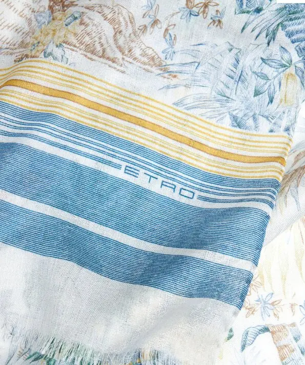 Etro Wool And Silk Scarf With Design