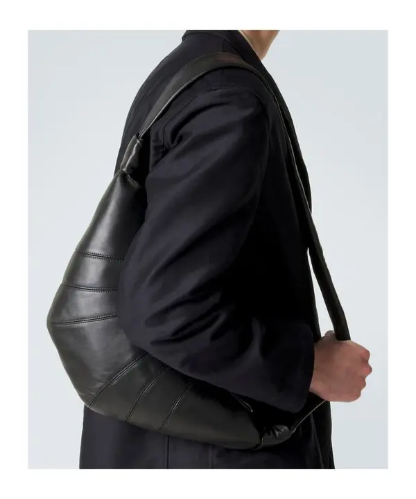 LEMAIRE Croissant Medium Leather Shoulder Bag