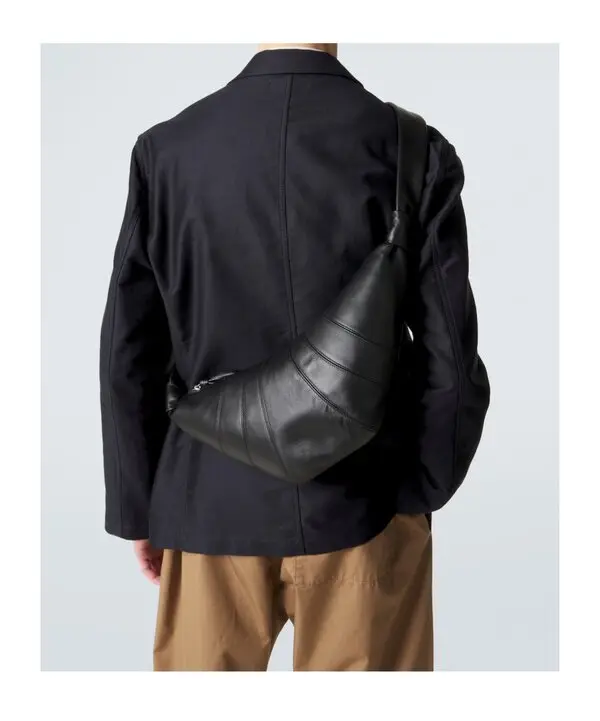 LEMAIRE Croissant Medium Leather Shoulder Bag