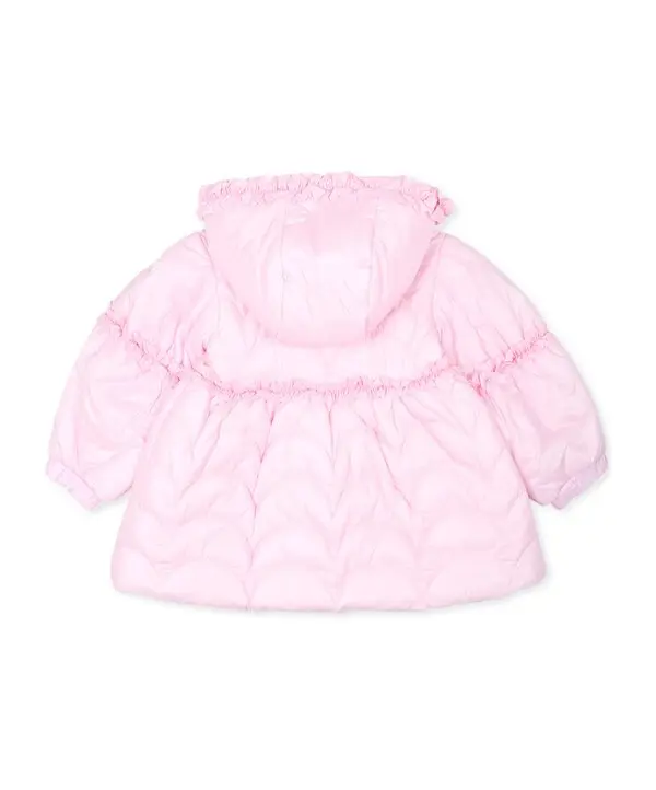 Monnalisa Ruffle-trim Hooded Coat