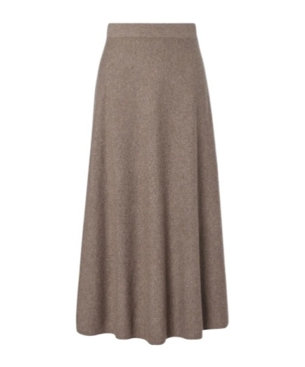 LISA YANG Torie Cashmere Midi Skirt - Gray