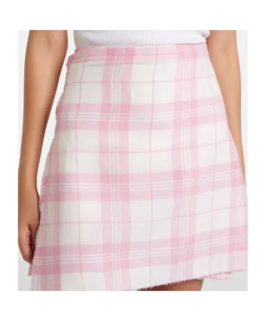 VIVIENNE WESTWOOD Plaid Wool-blend Mini Skirt With Buckled Straps