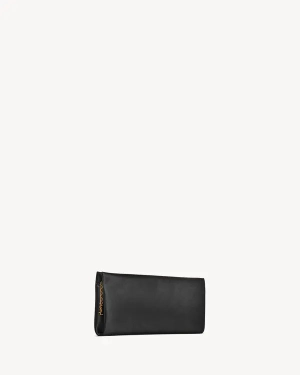 Saint Laurent Evening Soft Clutch In Satin
