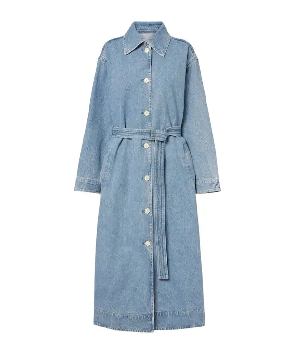 AGOLDE Long Button-down Denim Jacket