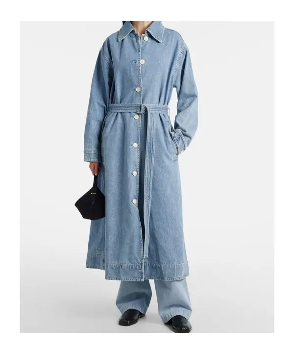 AGOLDE Long Button-down Denim Jacket