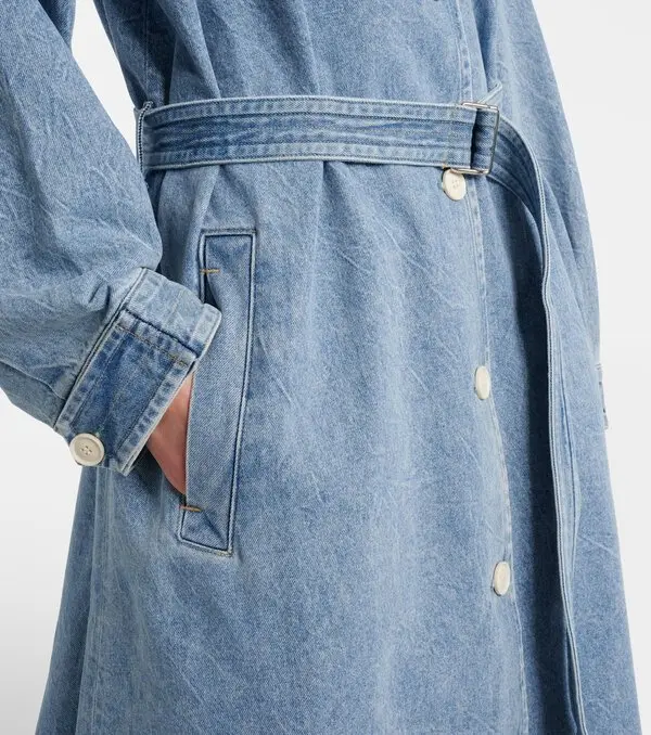 AGOLDE Long Button-down Denim Jacket