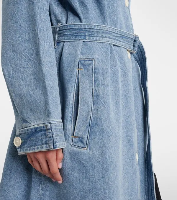 AGOLDE Long Button-down Denim Jacket