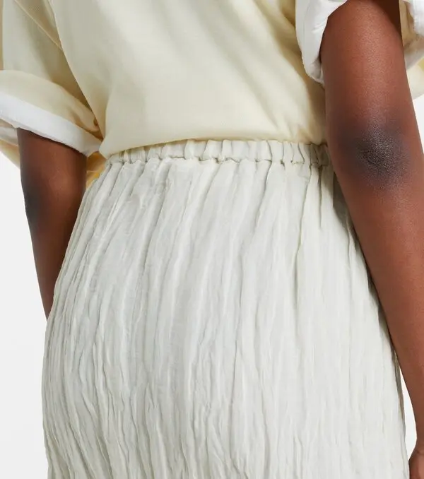 RÓHE Cotton-blend Midi Skirt - Nude