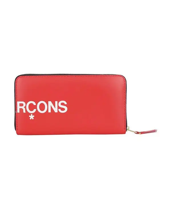 Comme Des Garçons Logo Printed Zipped Wallet
