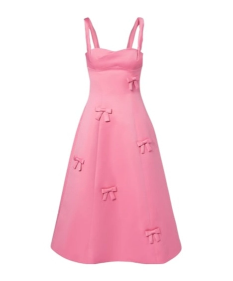 LEO Beatrice Bow-detail Midi Dress