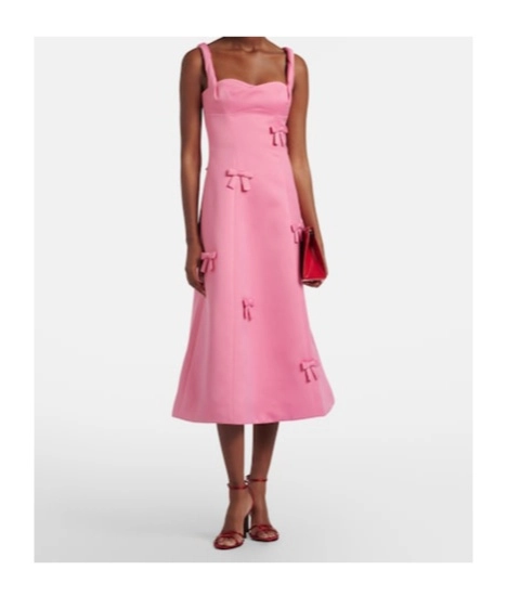 LEO Beatrice Bow-detail Midi Dress